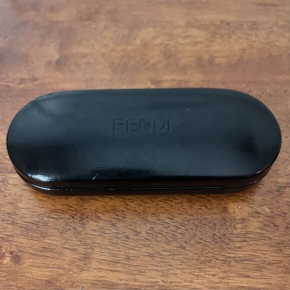 Fendi | Accessories | Fendi Black Hard Clamshell Glasses Case With ...